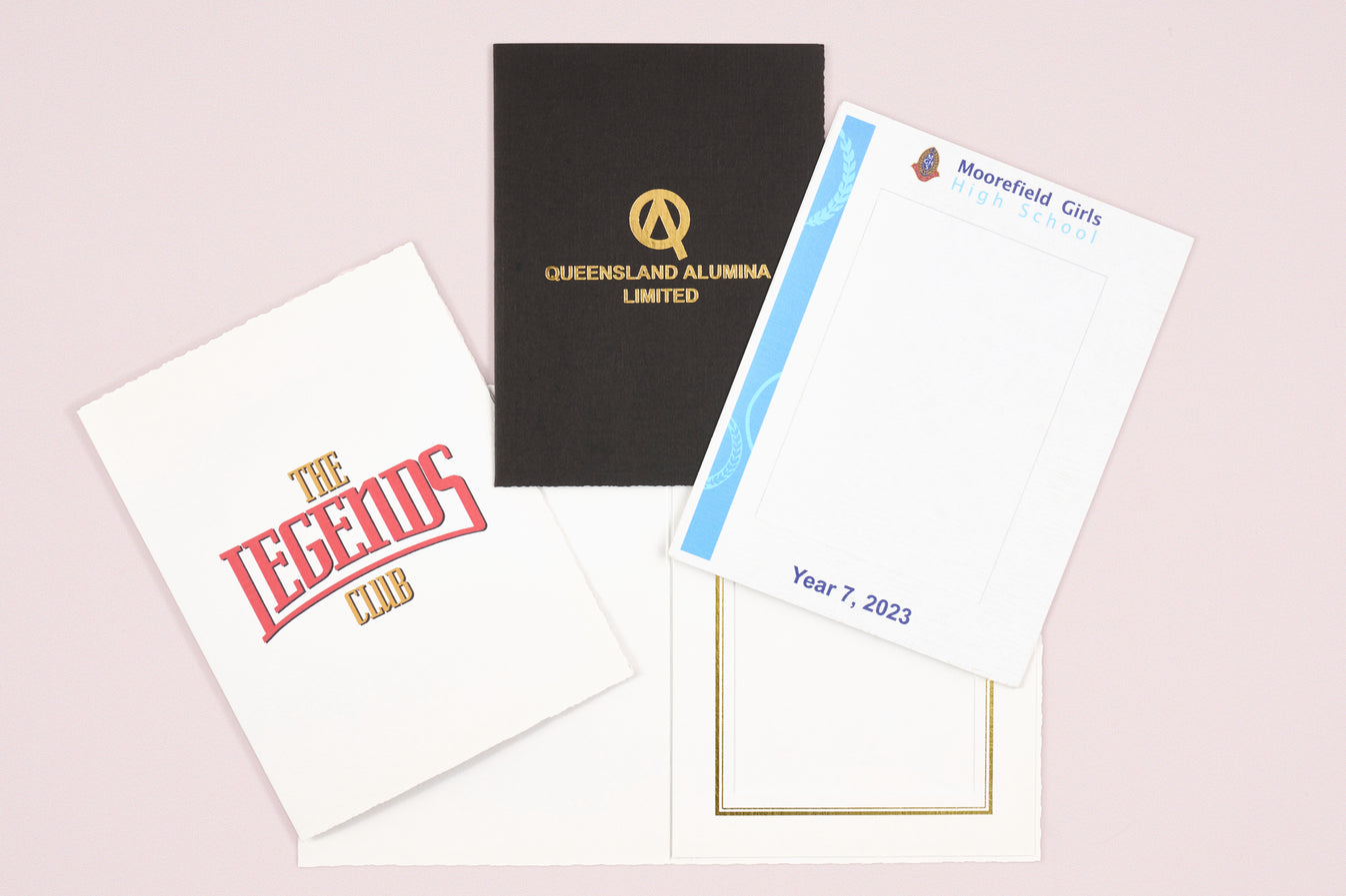 A4 Certificate Folder - Corner Mount - White – Image Display Creations